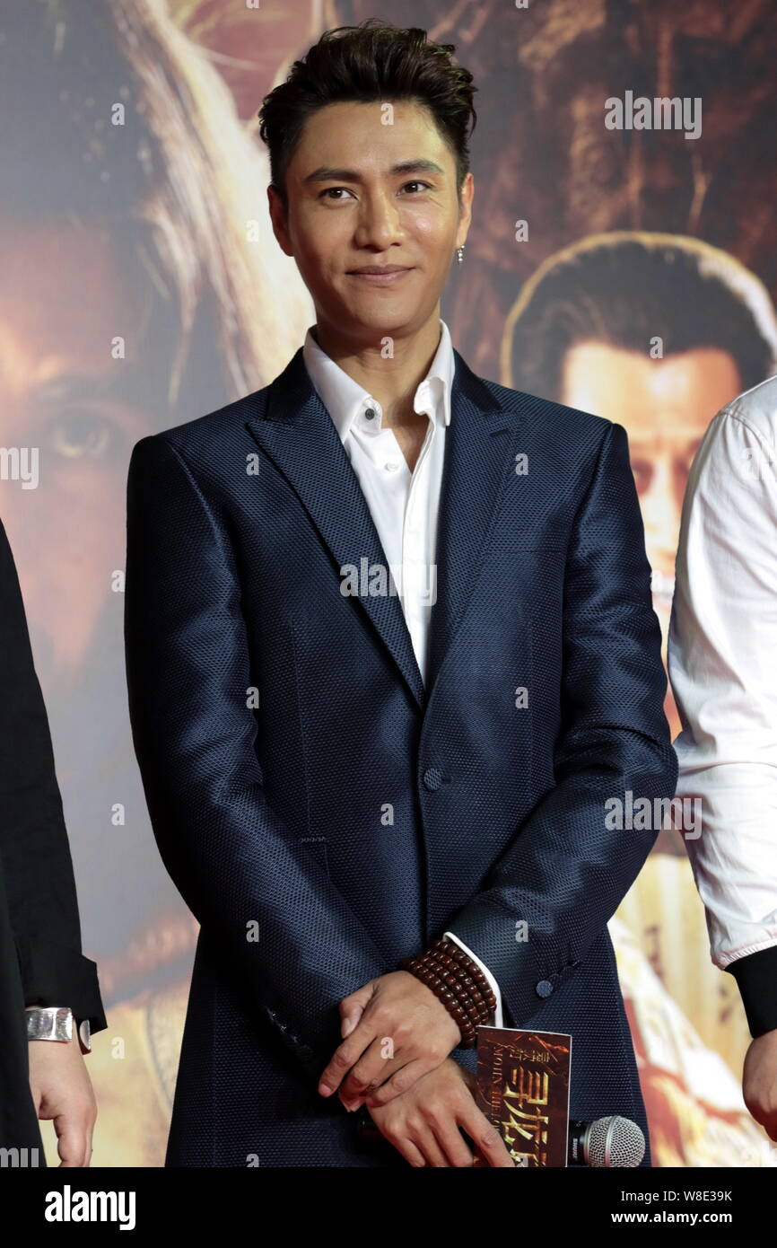 Chinese actor Chen Kun poses during a press conference for his new ...