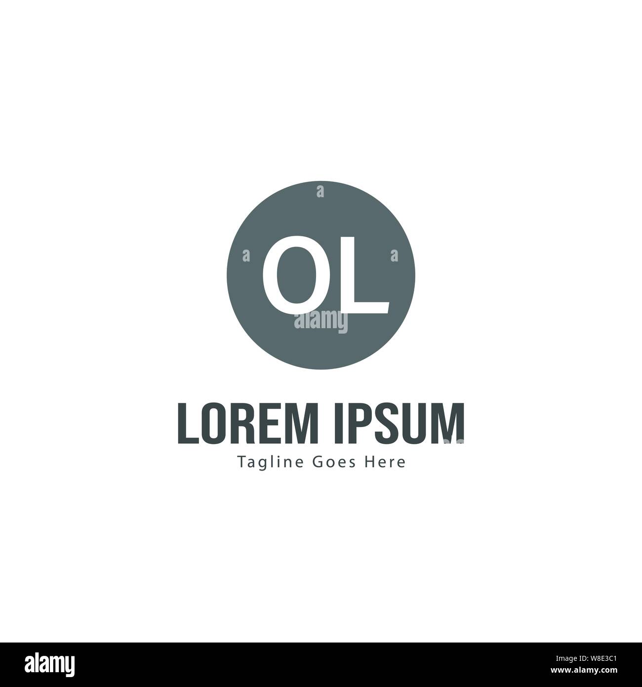 Initial OL logo template with modern frame. Minimalist OL letter logo ...