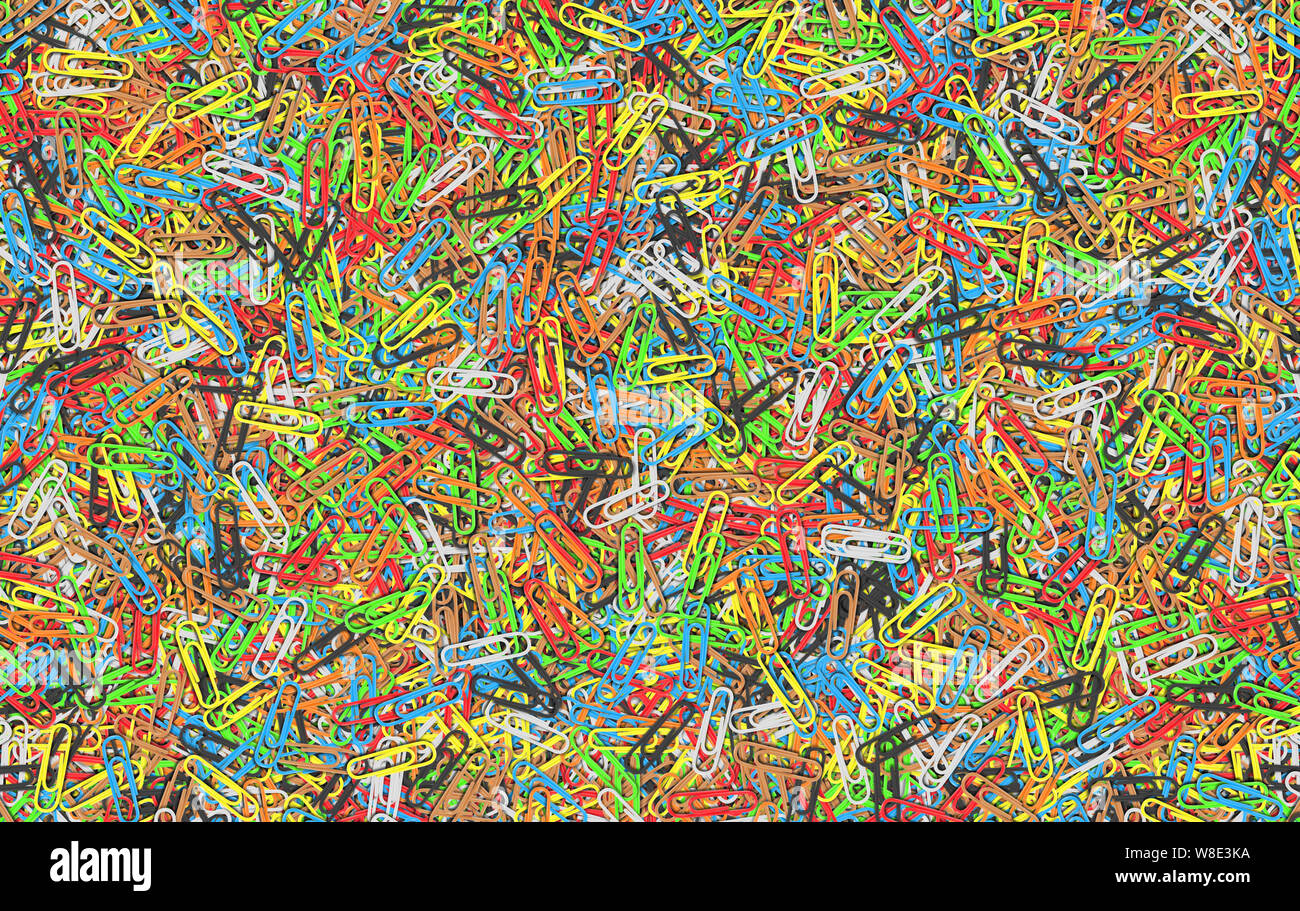 Stationery - Colorful paperclip abstract background Stock Photo - Alamy