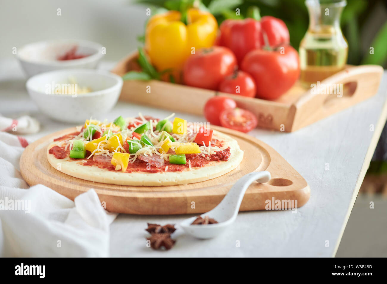 Pizza making process hi-res stock photography and images - Alamy