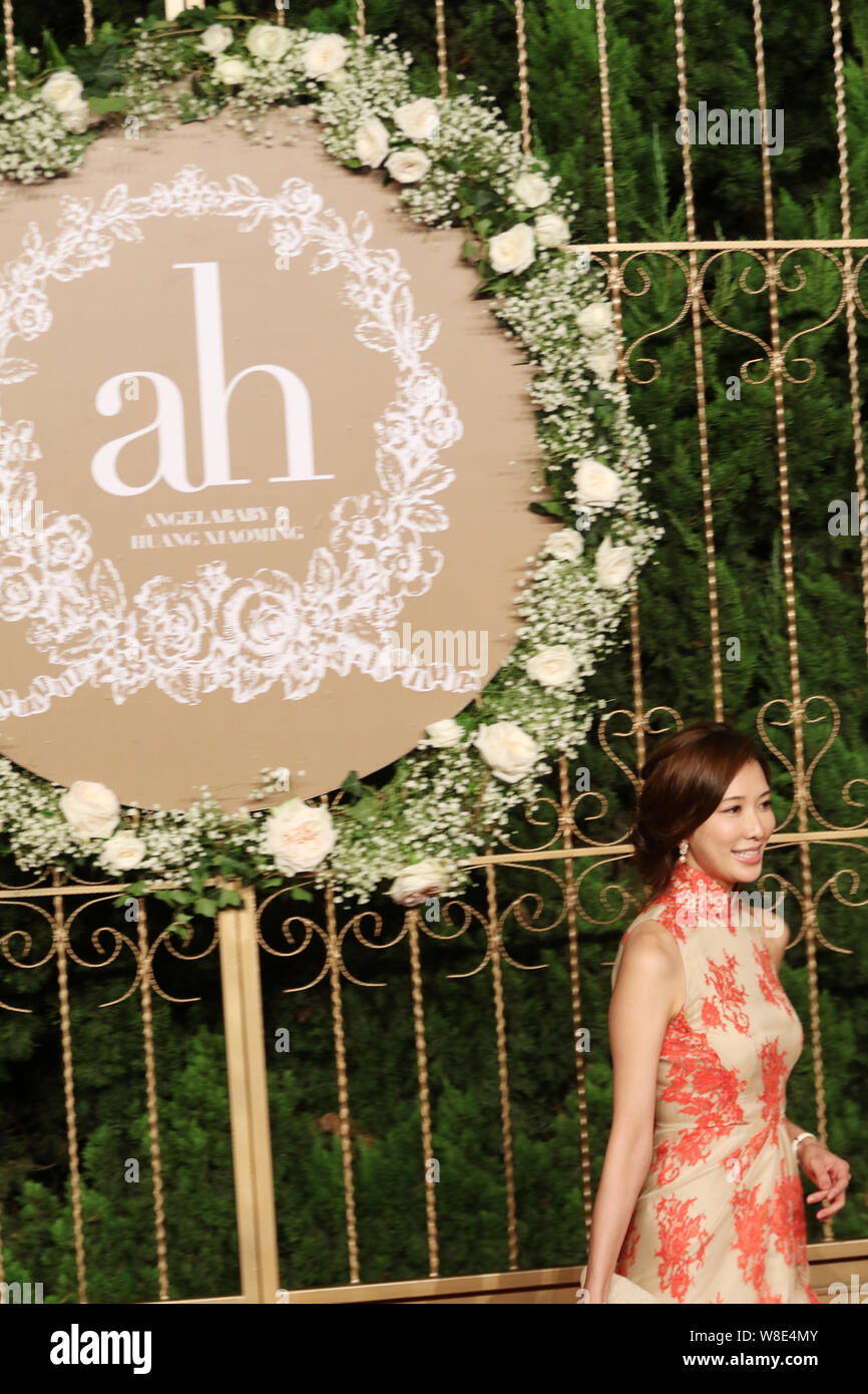 Taiwanese model and actress Lin Chi-ling arrives for the wedding ...