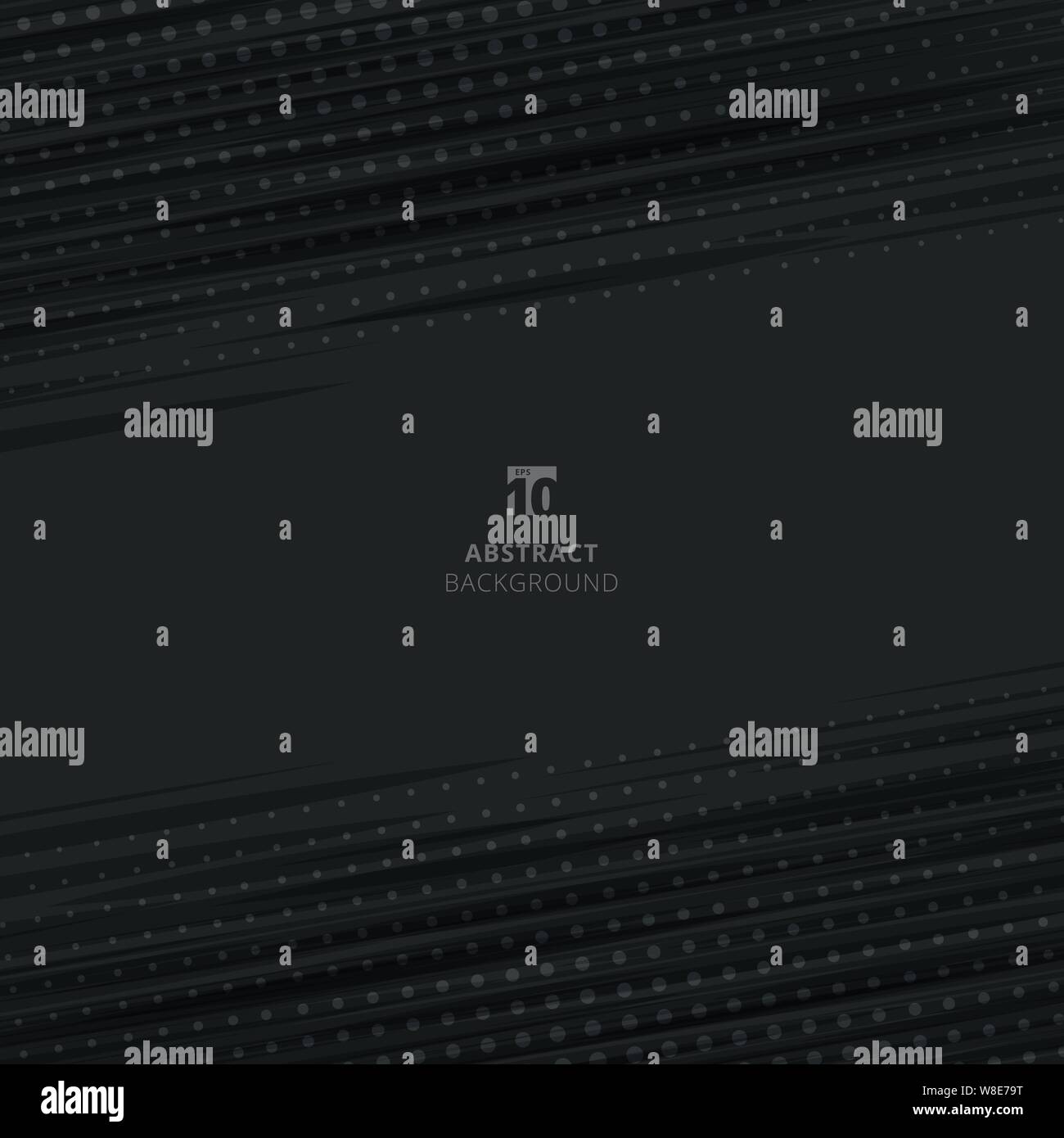 Abstract black diagonal lines with halftone effect background with ...