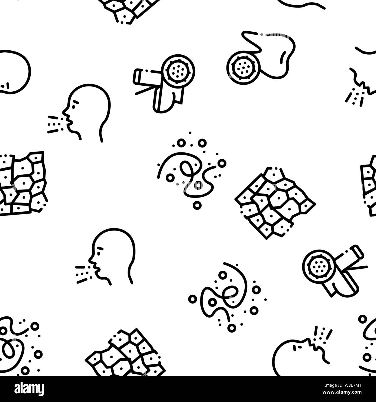 Bacteria Germs Seamless Pattern Vector Stock Vector Image & Art - Alamy