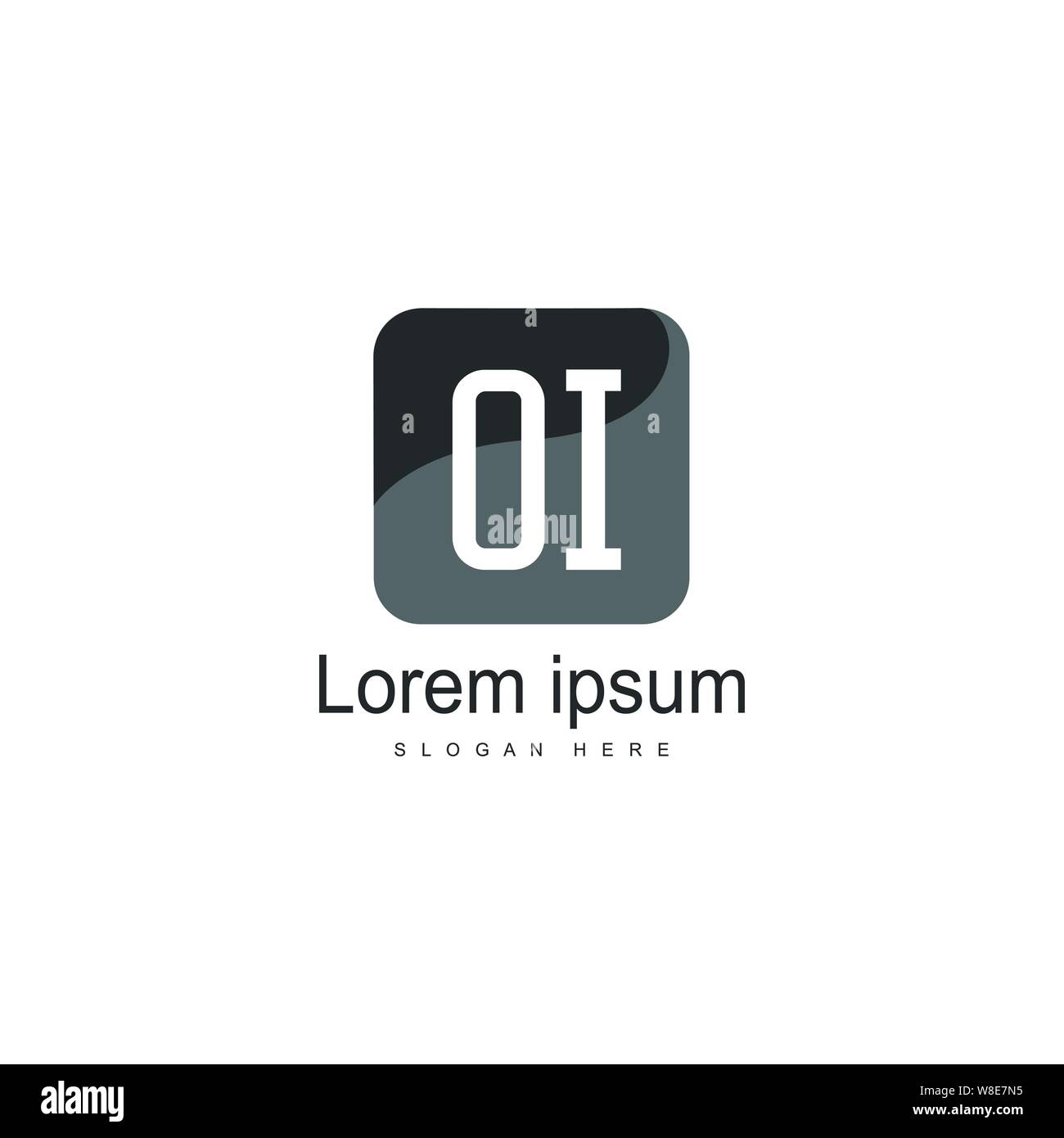 Initial OI logo template with modern frame. Minimalist OI letter logo ...
