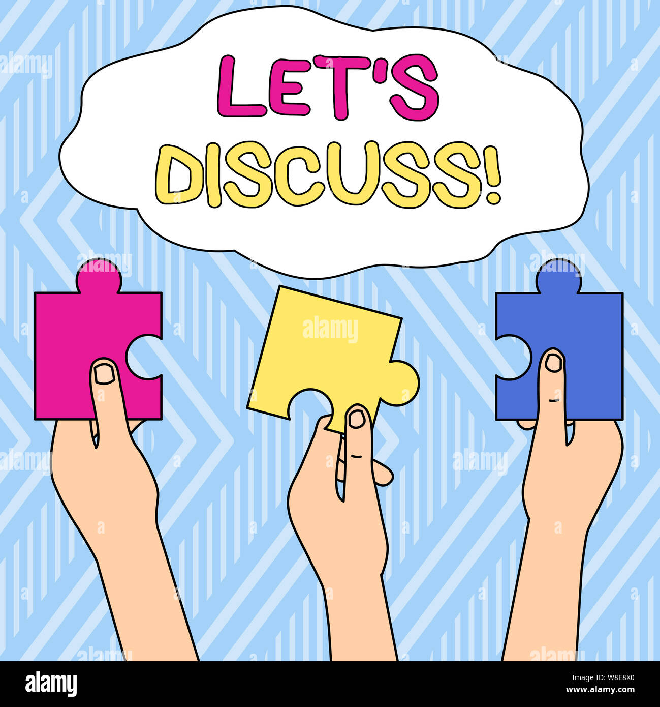 Writing note showing Let S Discuss. Business concept for asking someone ...
