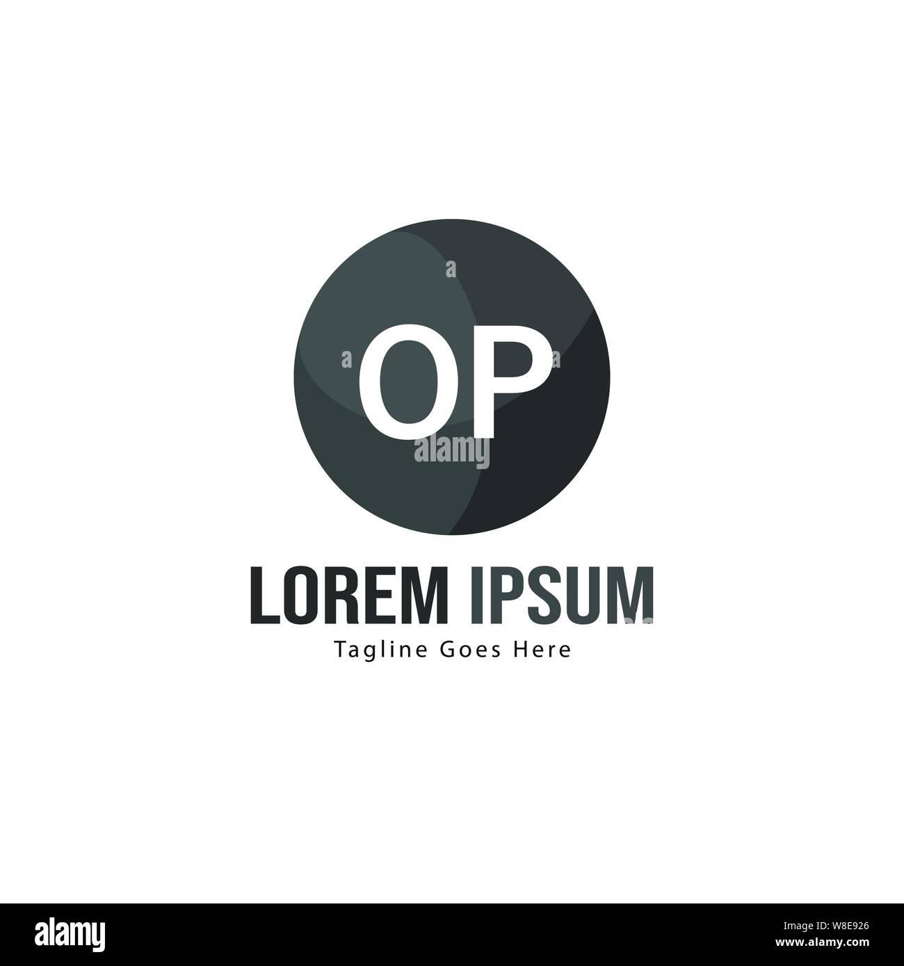 Initial OP logo template with modern frame. Minimalist OP letter logo ...