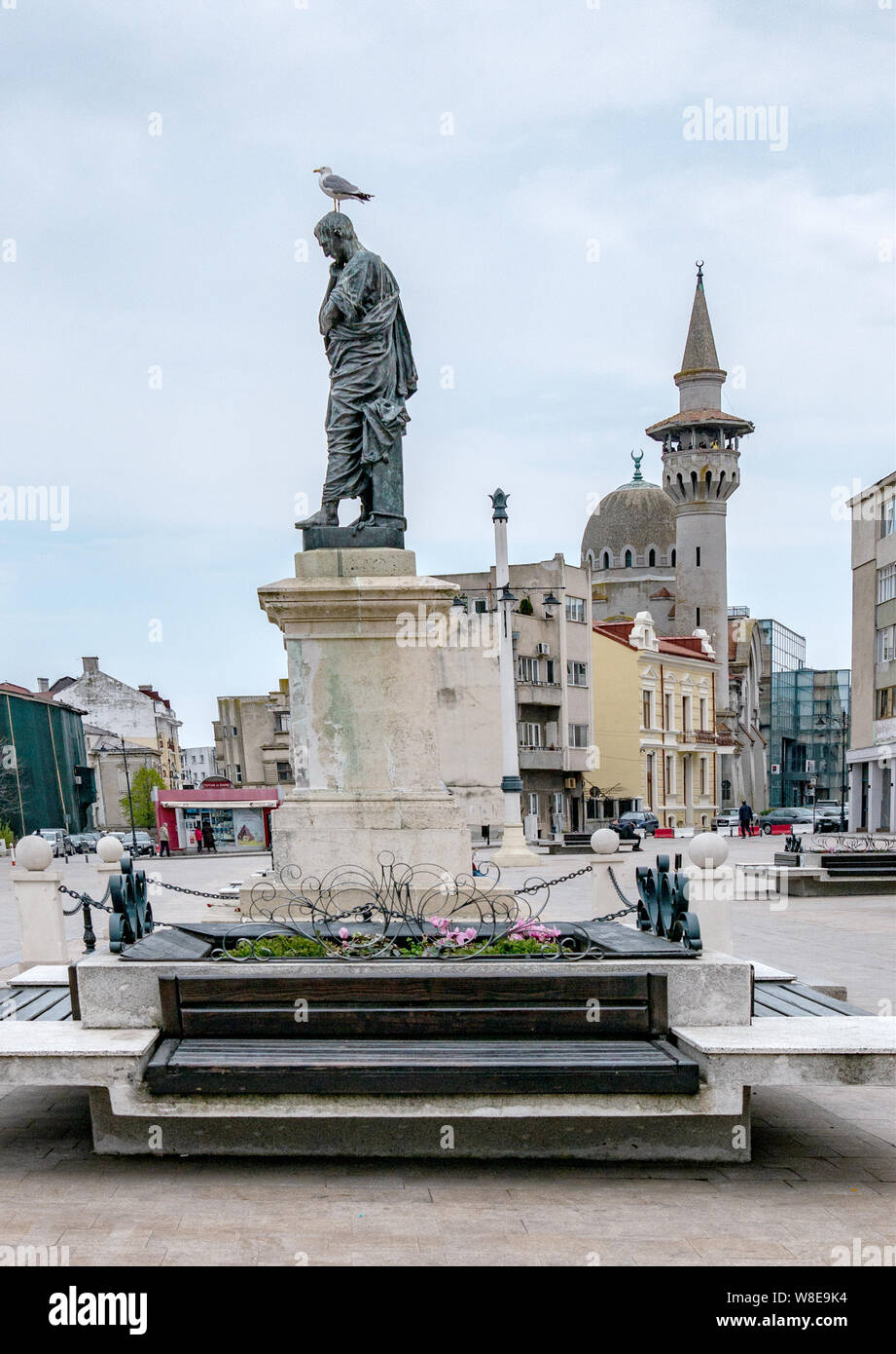 Constanta, Romania. April 19, 2019 Central Square in Augusta in ...