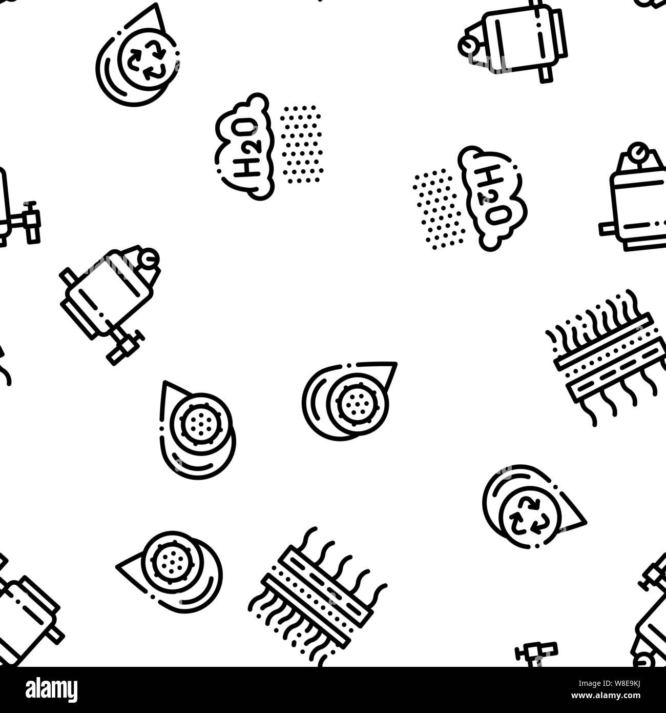 Water Treatment Seamless Pattern Vector Stock Vector Image & Art - Alamy