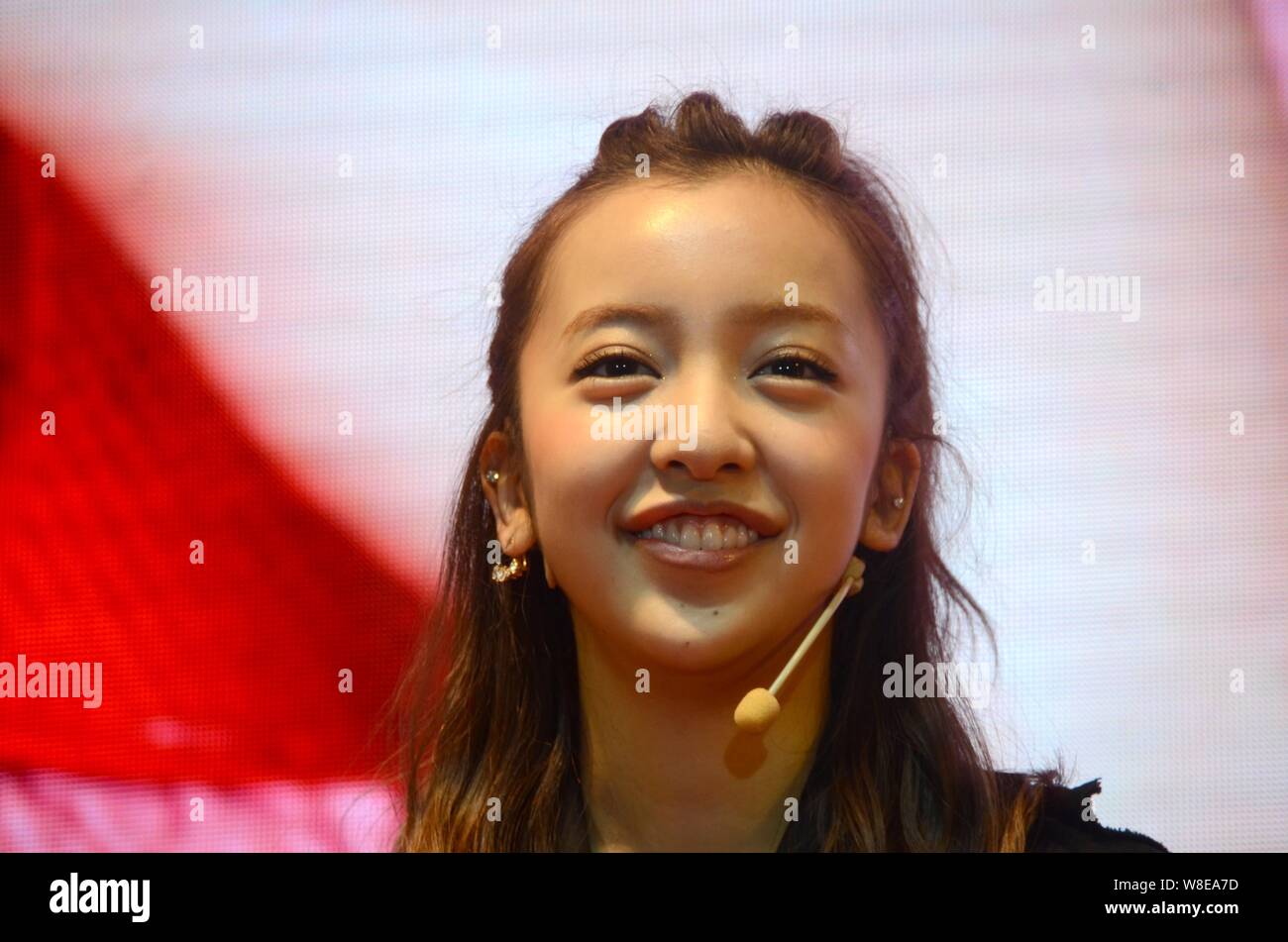 Japanese actress and singer Itano Tomomi smiles during the 11th China ...