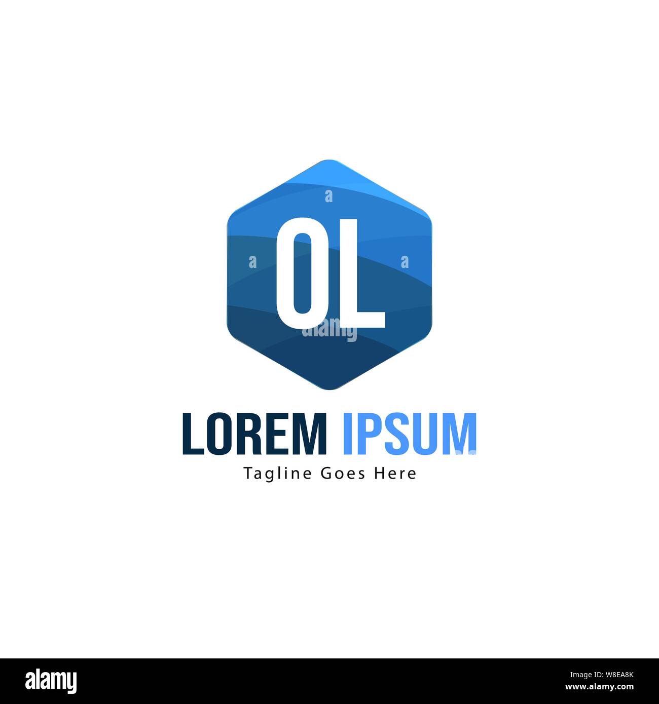 Initial OL logo template with modern frame. Minimalist OL letter logo ...