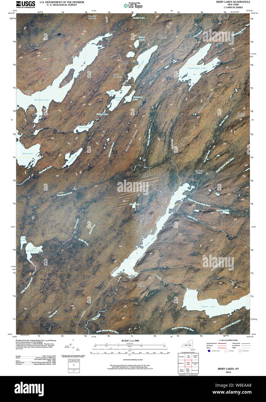 This image map depicts geographic features on the surface of the earth ...