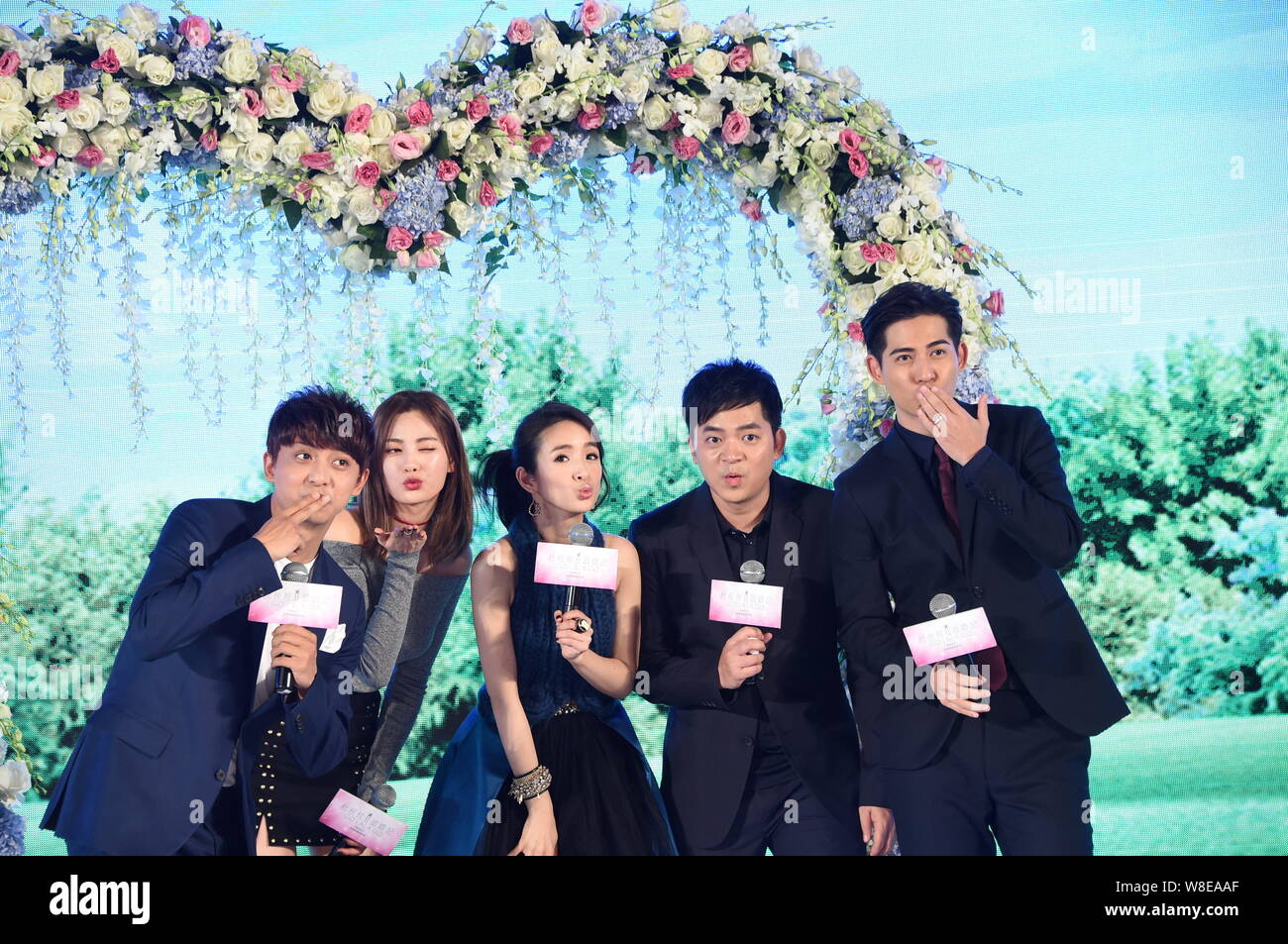 (From left) Chinese actor Li Jiahang, also known as Jean Lee, singer ...