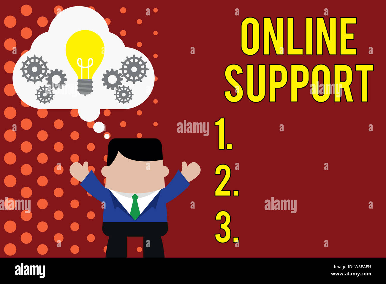 Writing note showing Online Support. Business concept for Assist ...