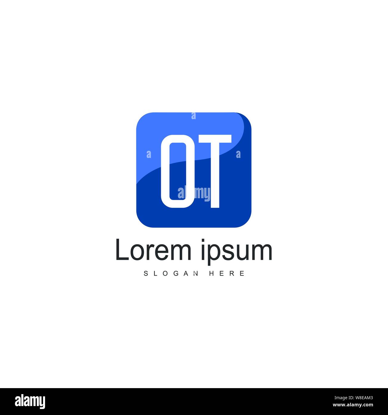 Initial OT logo template with modern frame. Minimalist OT letter logo vector illustration design ...