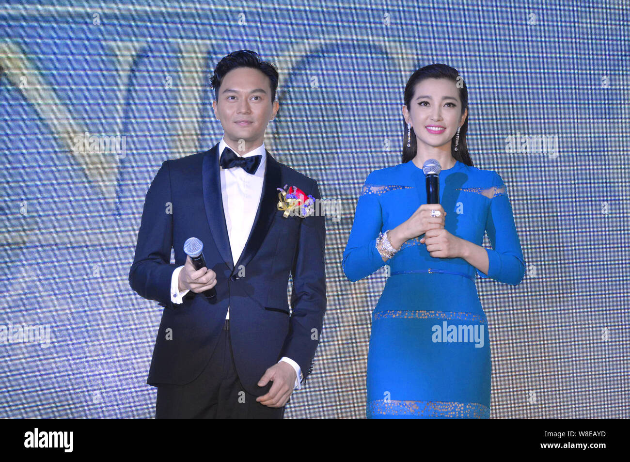 Chinese actress Li Bingbing, right, and Hong Kong actor Julian Cheung ...