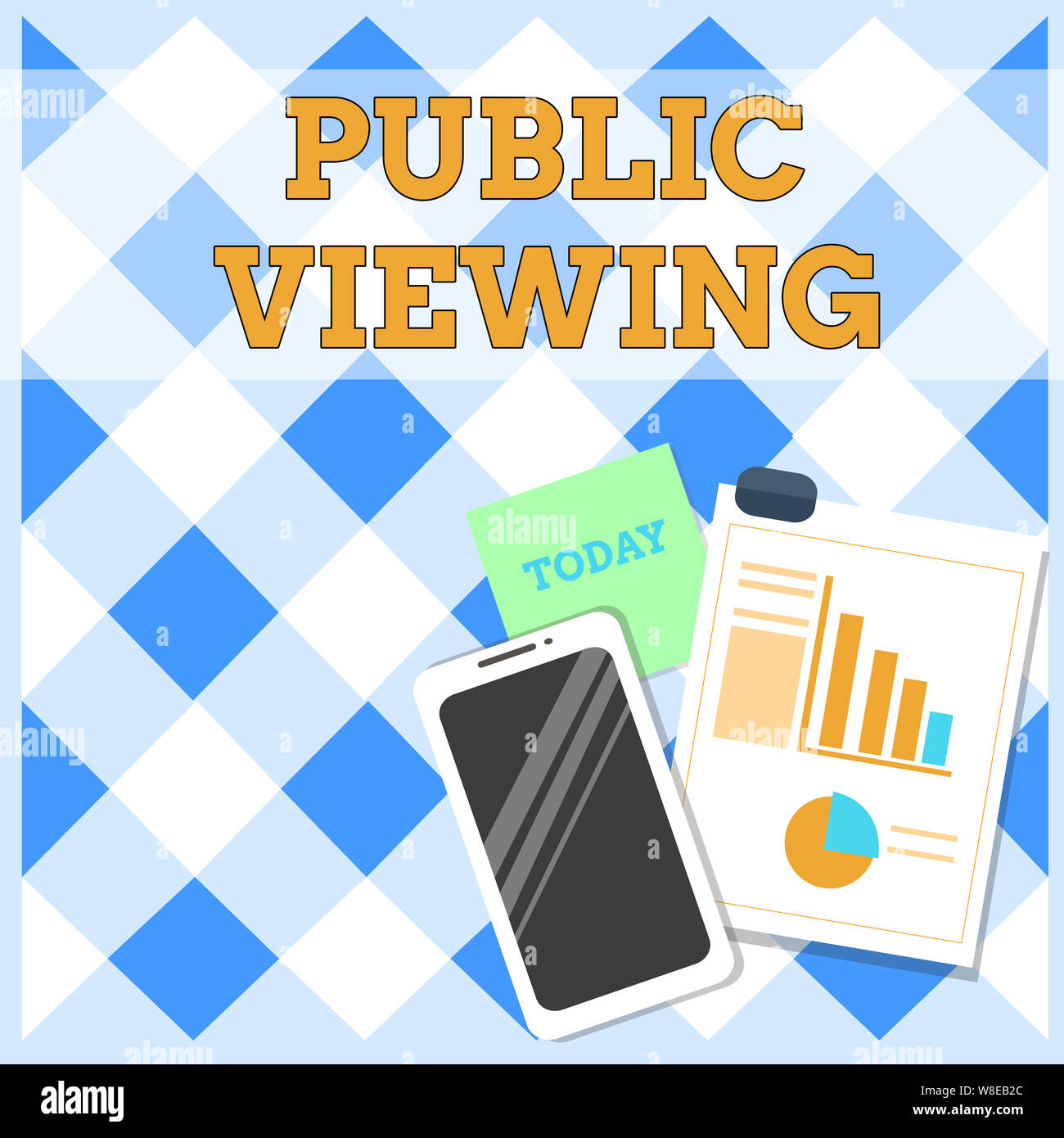 Conceptual hand writing showing Public Viewing. Concept meaning Able to ...