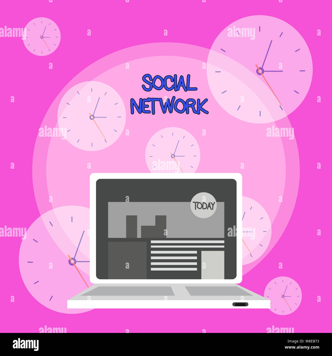 Writing note showing Social Network. Business concept for Interactions ...