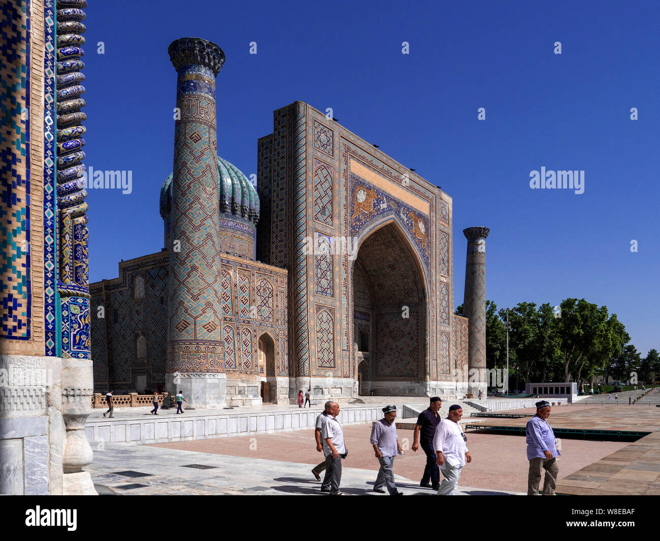 Sherdor Madrasa at Registan Square, Samarkand, Uzbekistan, Asia, UNESCO ...