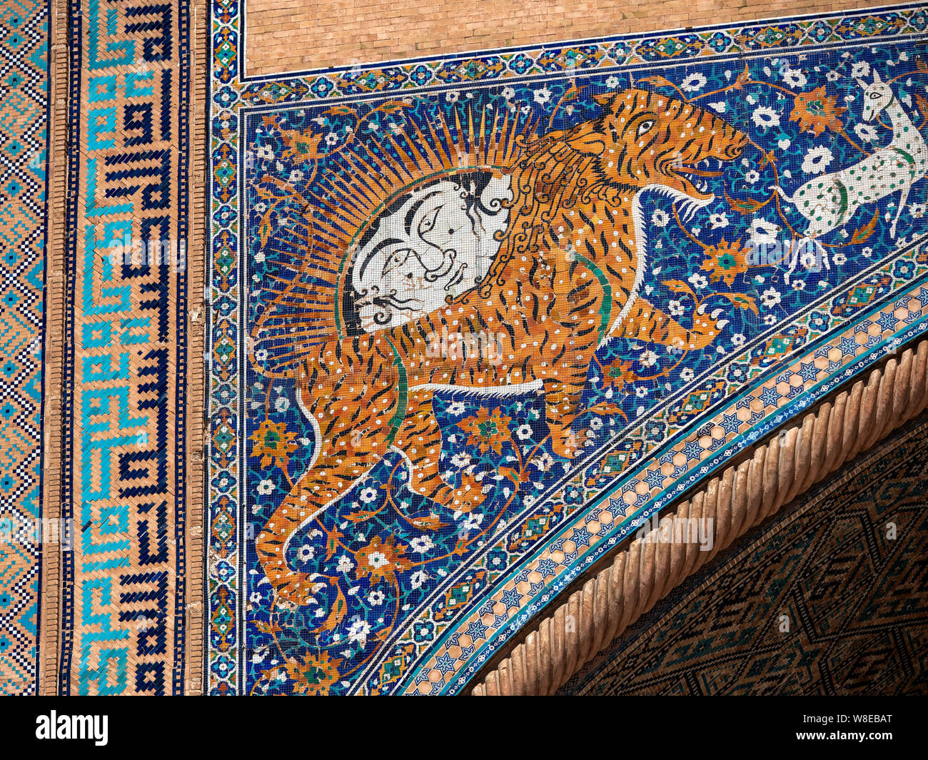 Sherdor Madrasa at Registan Square, Samarkand, Uzbekistan, Asia, UNESCO ...