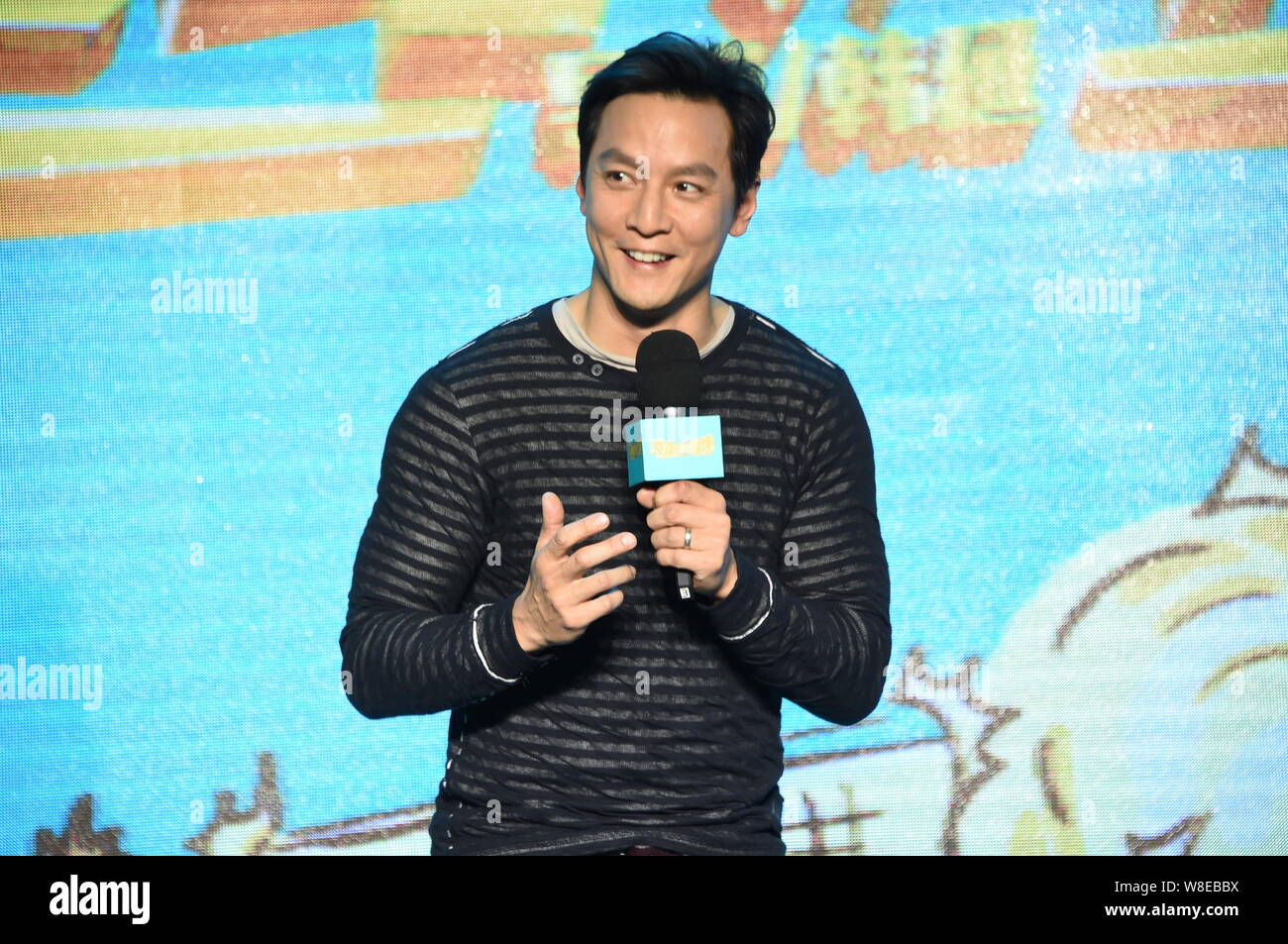Hong Kong actor Daniel Wu smiles during a press conference for his ...