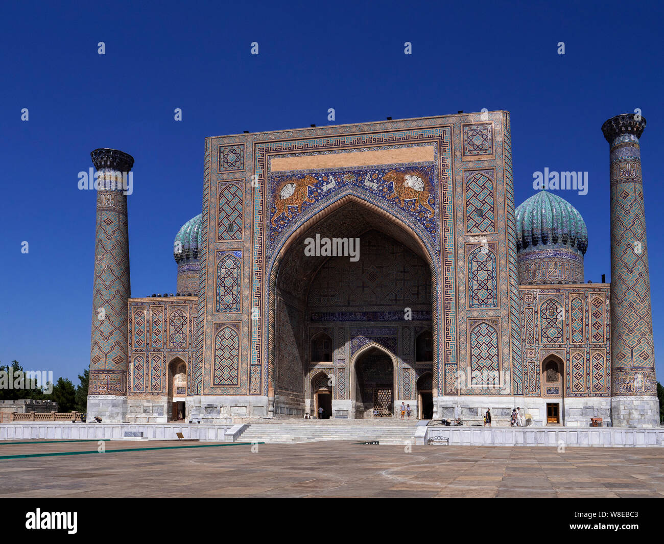 Sherdor Madrasa at Registan Square, Samarkand, Uzbekistan, Asia, UNESCO ...
