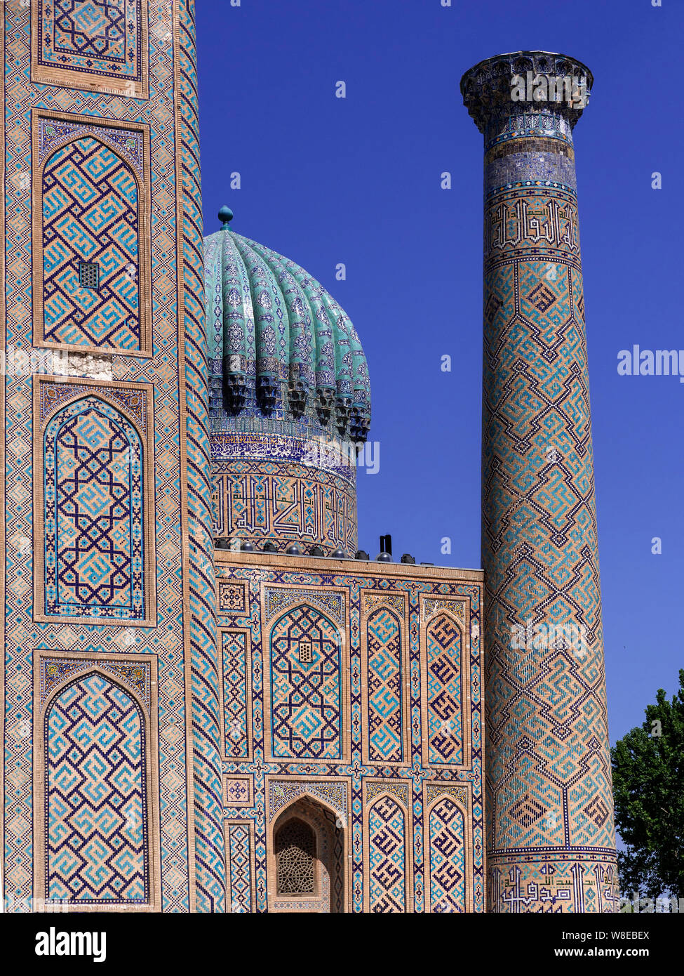 Sherdor Madrasa at Registan Square, Samarkand, Uzbekistan, Asia, UNESCO ...