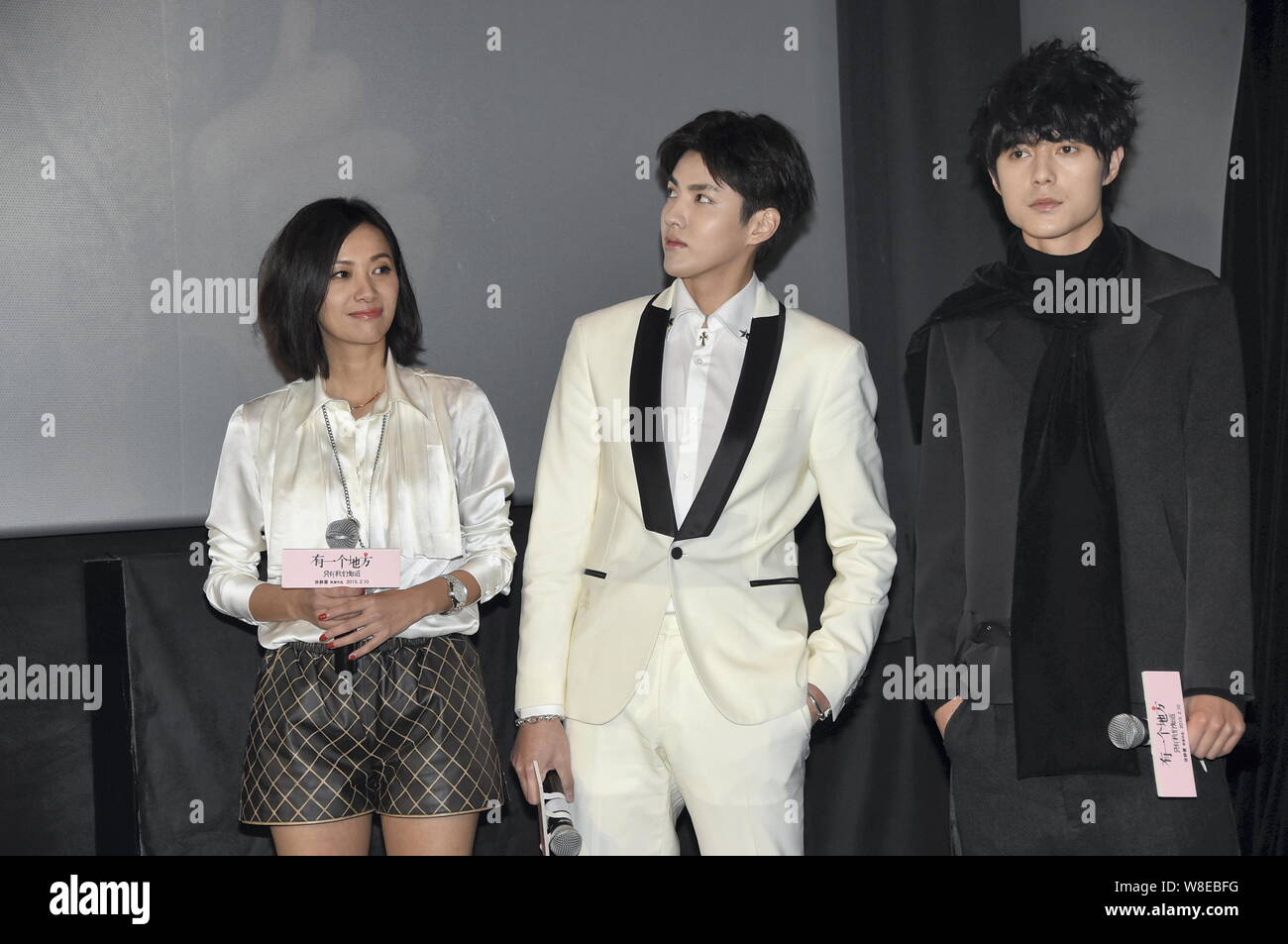 (From left) Chinese director and actress Xu Jinglei, Chinese actor Wu ...