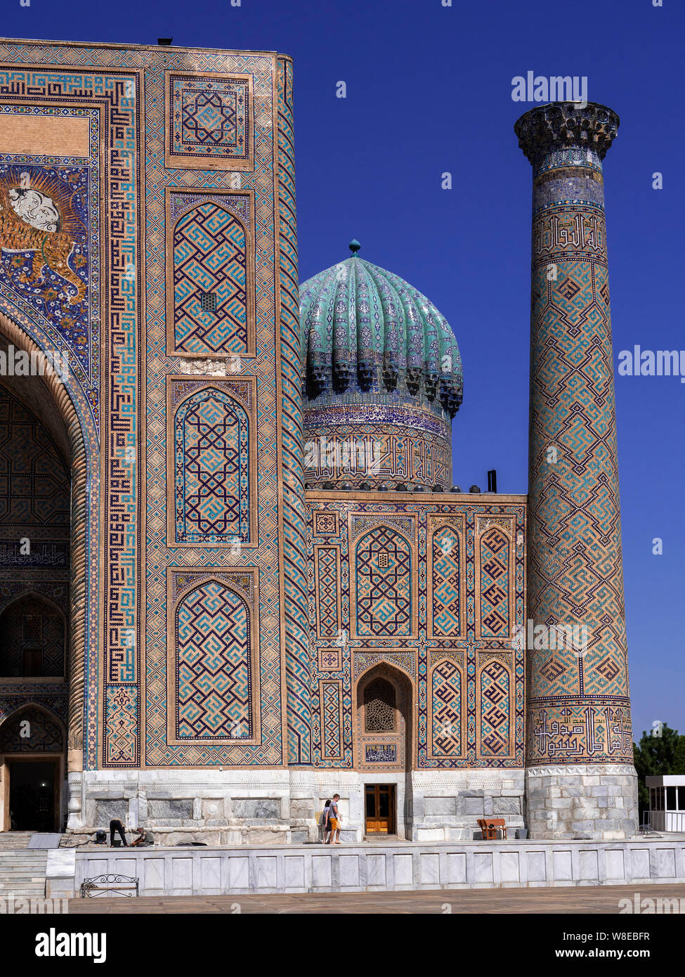 Sherdor Madrasa at Registan Square, Samarkand, Uzbekistan, Asia, UNESCO ...