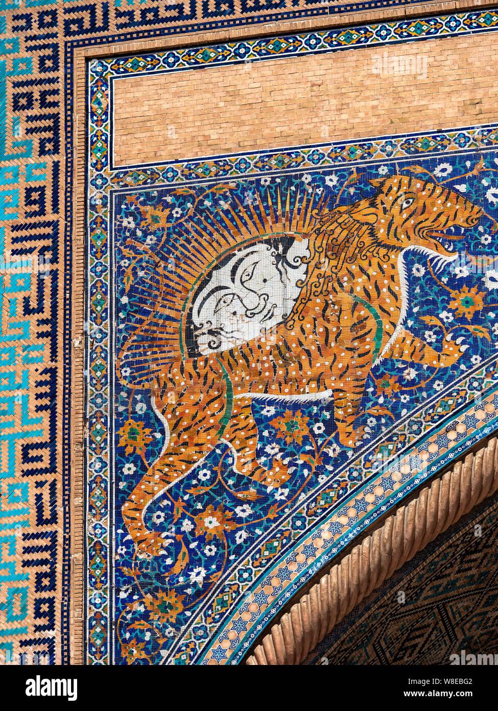 Sherdor Madrasa at Registan Square, Samarkand, Uzbekistan, Asia, UNESCO ...