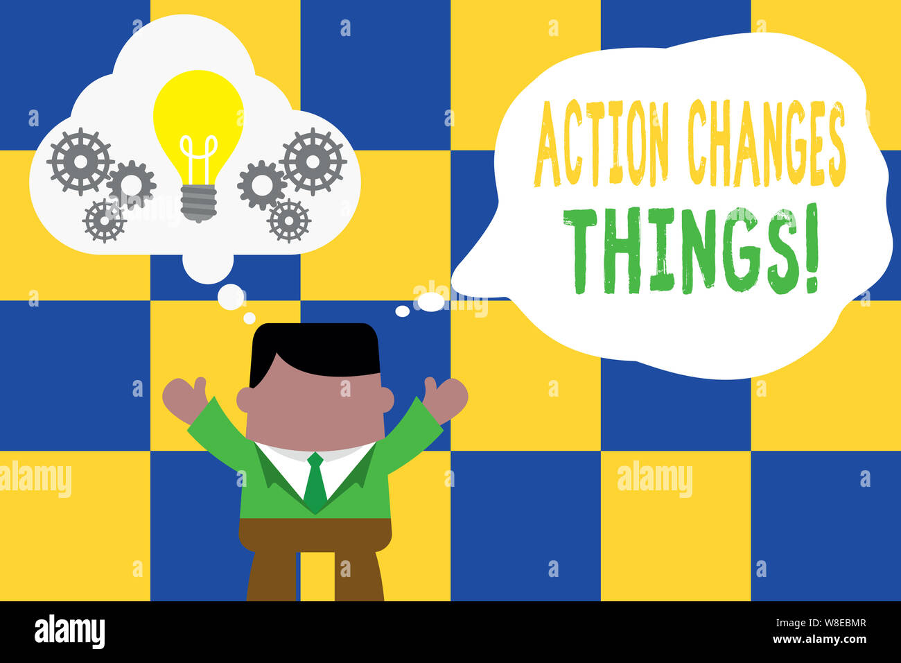 Conceptual hand writing showing Action Changes Things. Concept meaning ...