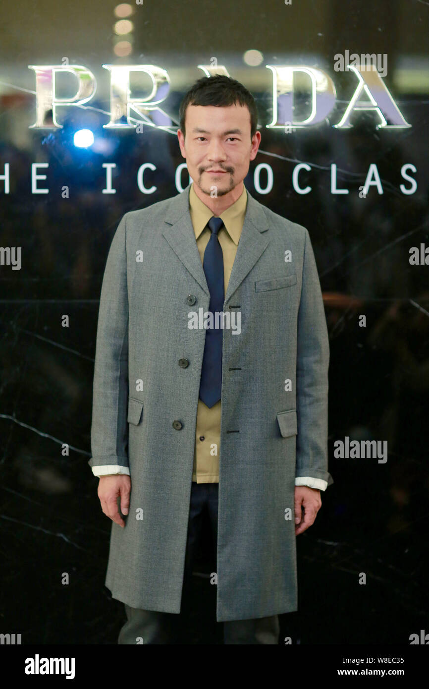 Chinese actor Liao Fan poses during the opening ceremony for the Prada ...