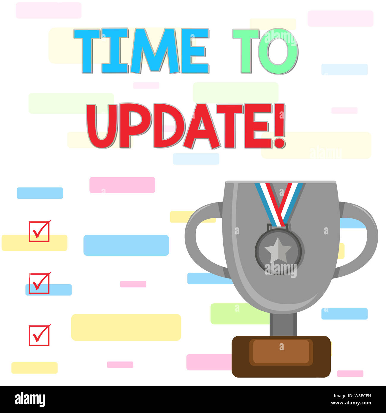 Writing note showing Time To Update. Business concept for act updating ...