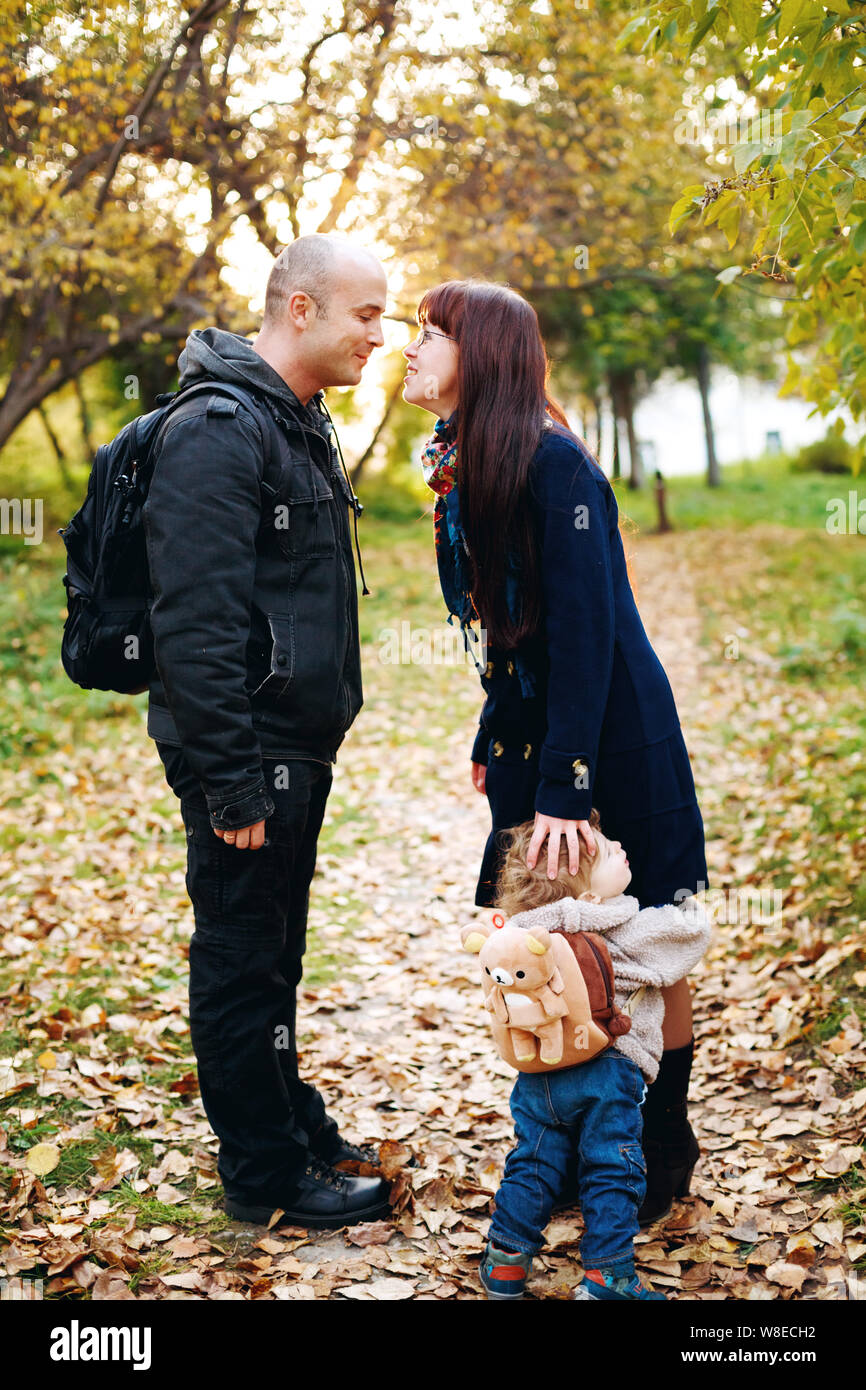 Child hugging parent leg hi-res stock photography and images - Alamy