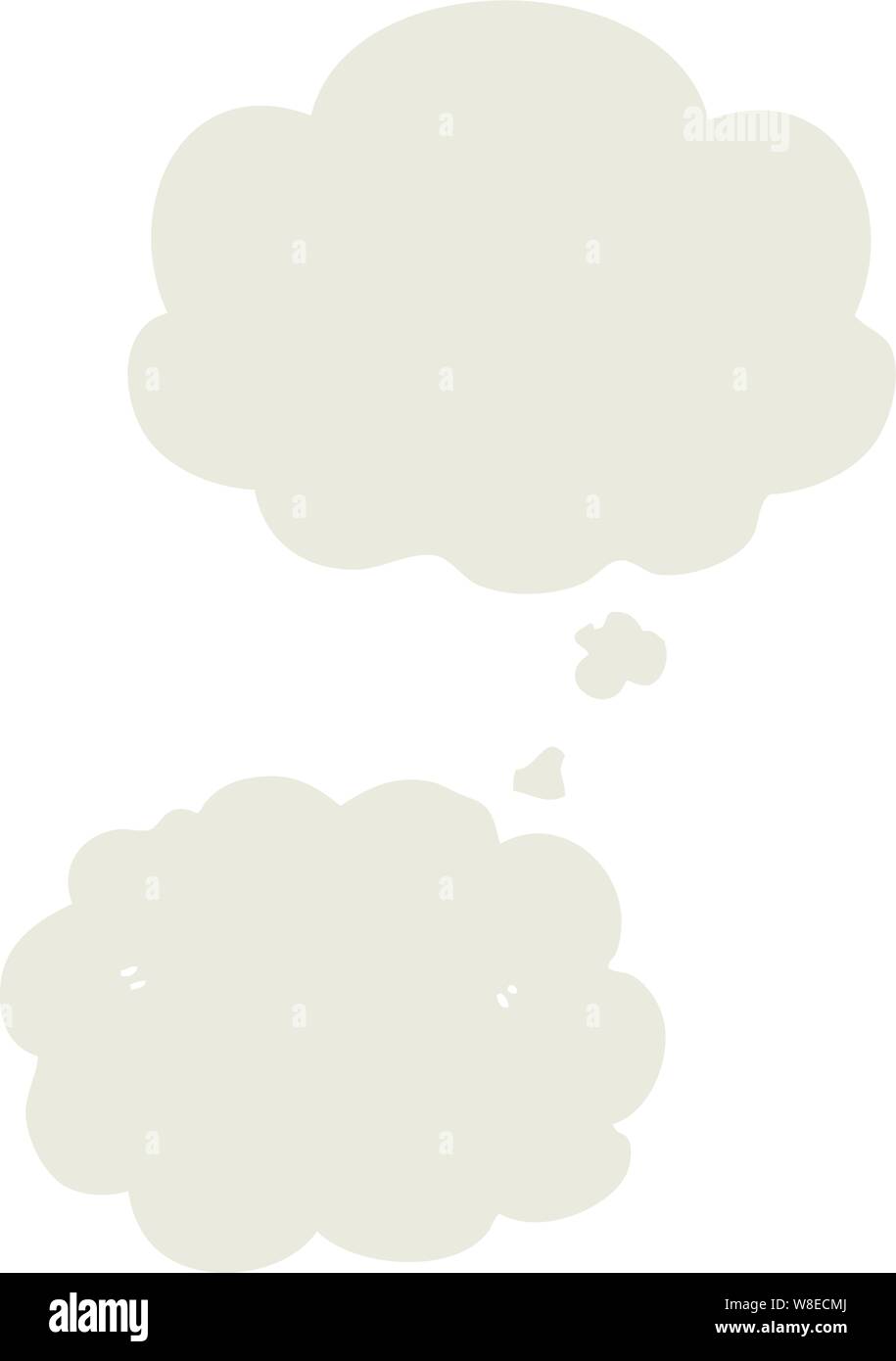 cartoon cloud with thought bubble in retro style Stock Vector Image ...