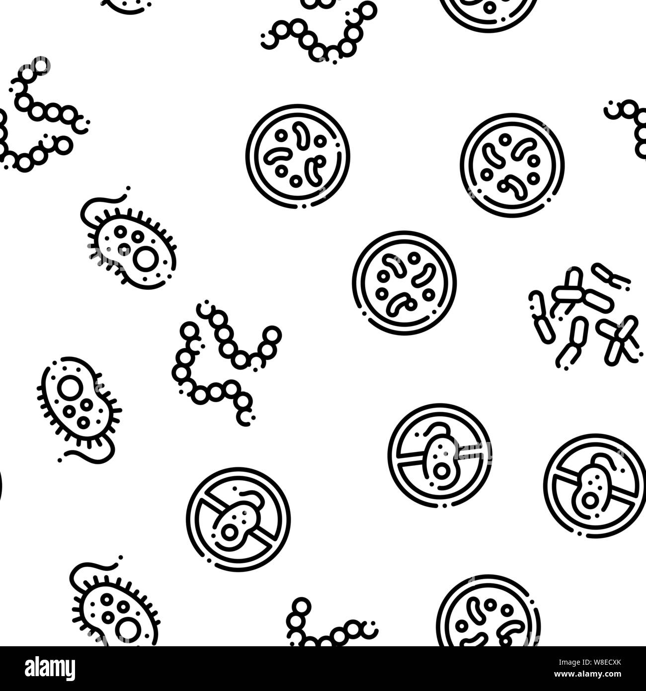 Pathogen Seamless Pattern Vector Stock Vector Image And Art Alamy