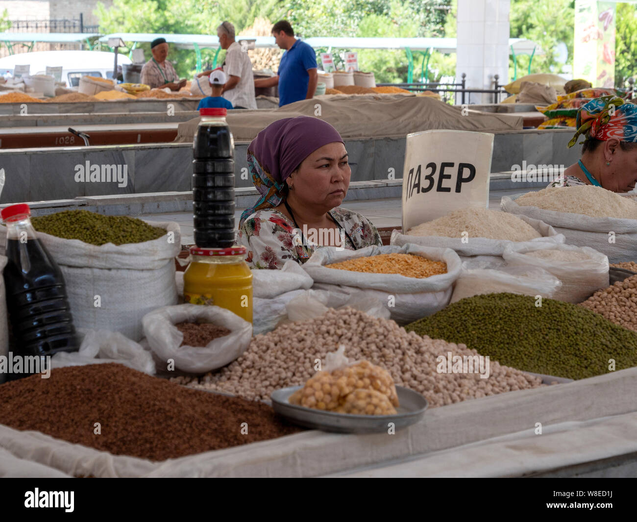 Bazaar in Samarkand, Uzbekistan, Asia Stock Photo - Alamy