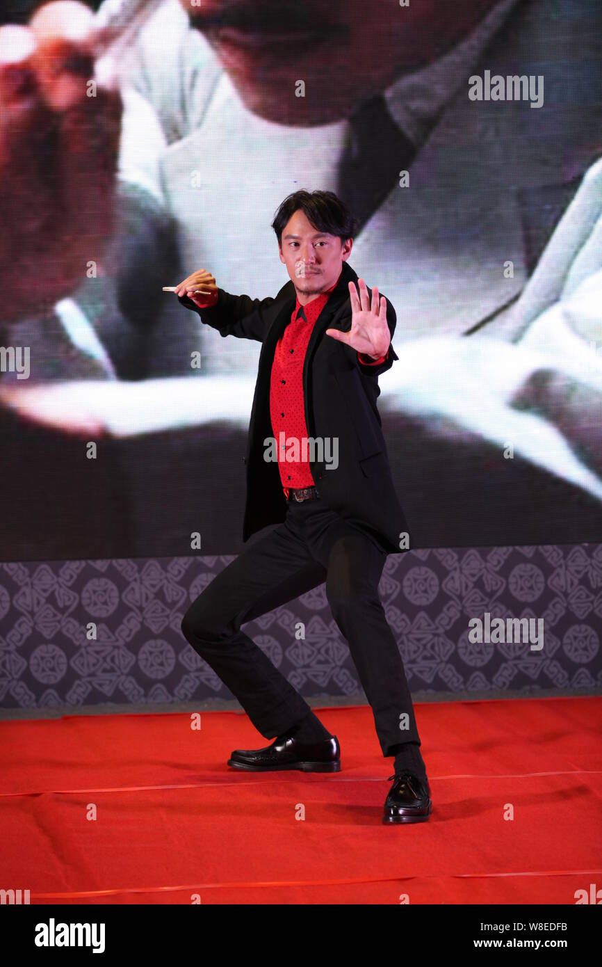 Taiwanese actor Chang Chen poses during a press conference for his ...