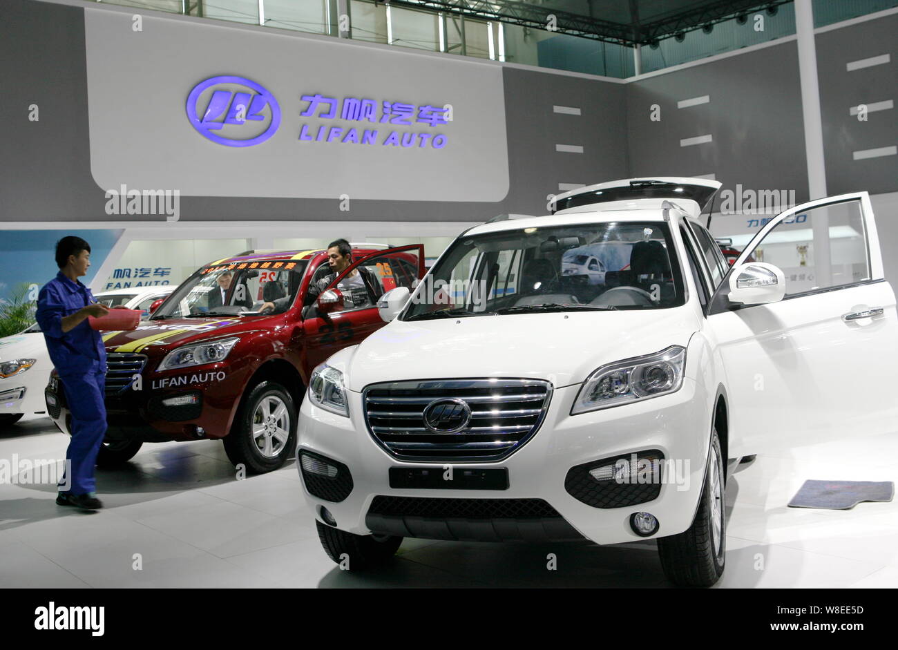 --FILE--Cars of Lifan Auto are on display during the 12th China ...