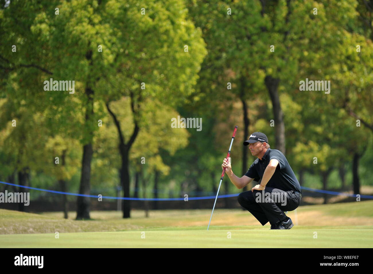 Soren Hansen of Denmark considers during the final round of the Volvo ...