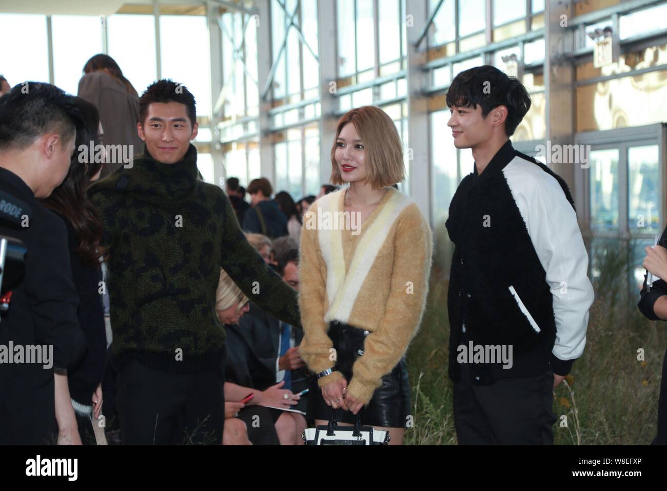 (From second left) Chinese actress Tang Yan, actor Dou Xiao, Choi Soo ...
