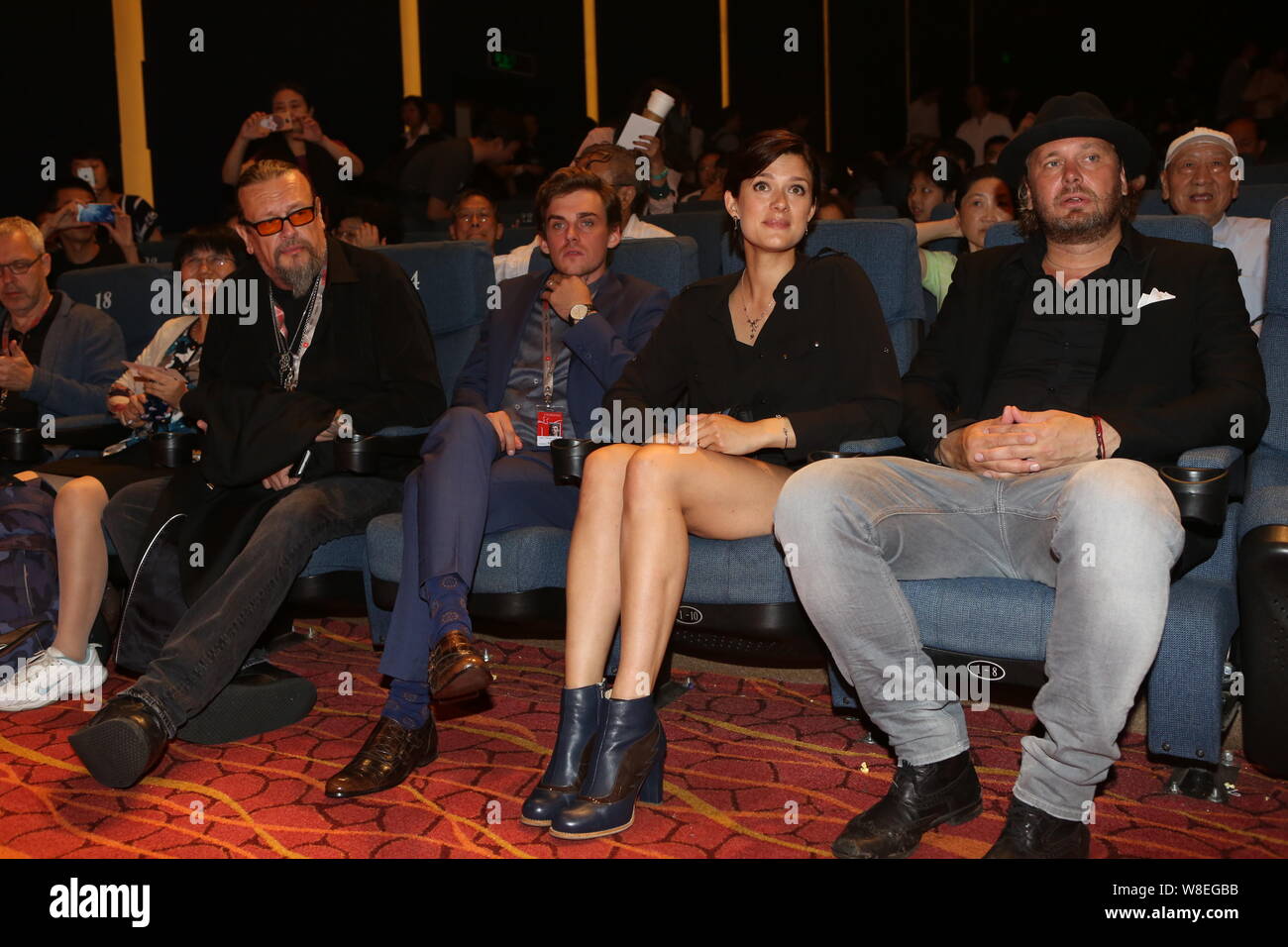 -FINLAND OUT-(From left) Finnish producer Markus Selin, actor Lauri ...