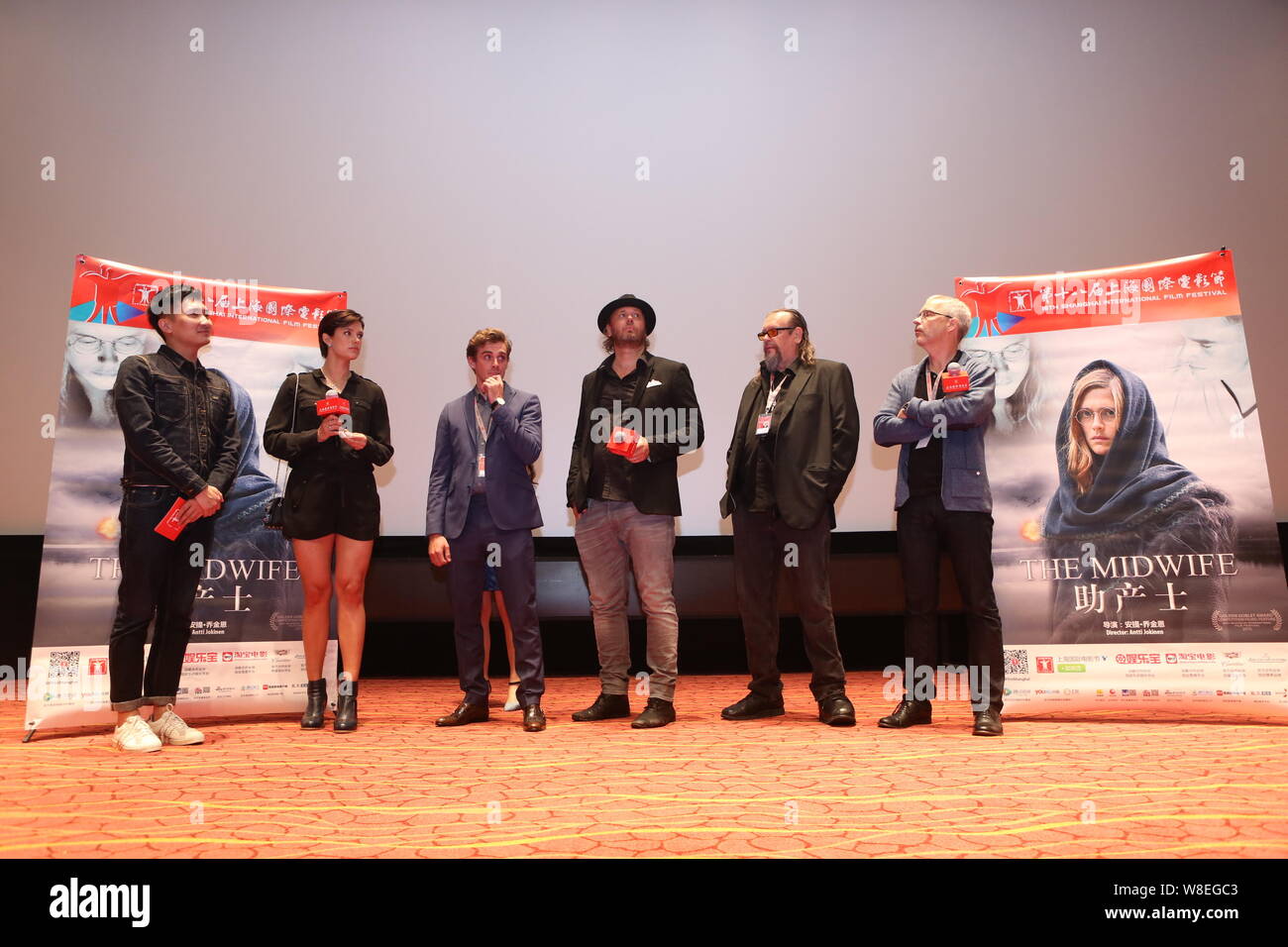 -FINLAND OUT-(From second left) Finnish actress Krista Kosonen, actor ...