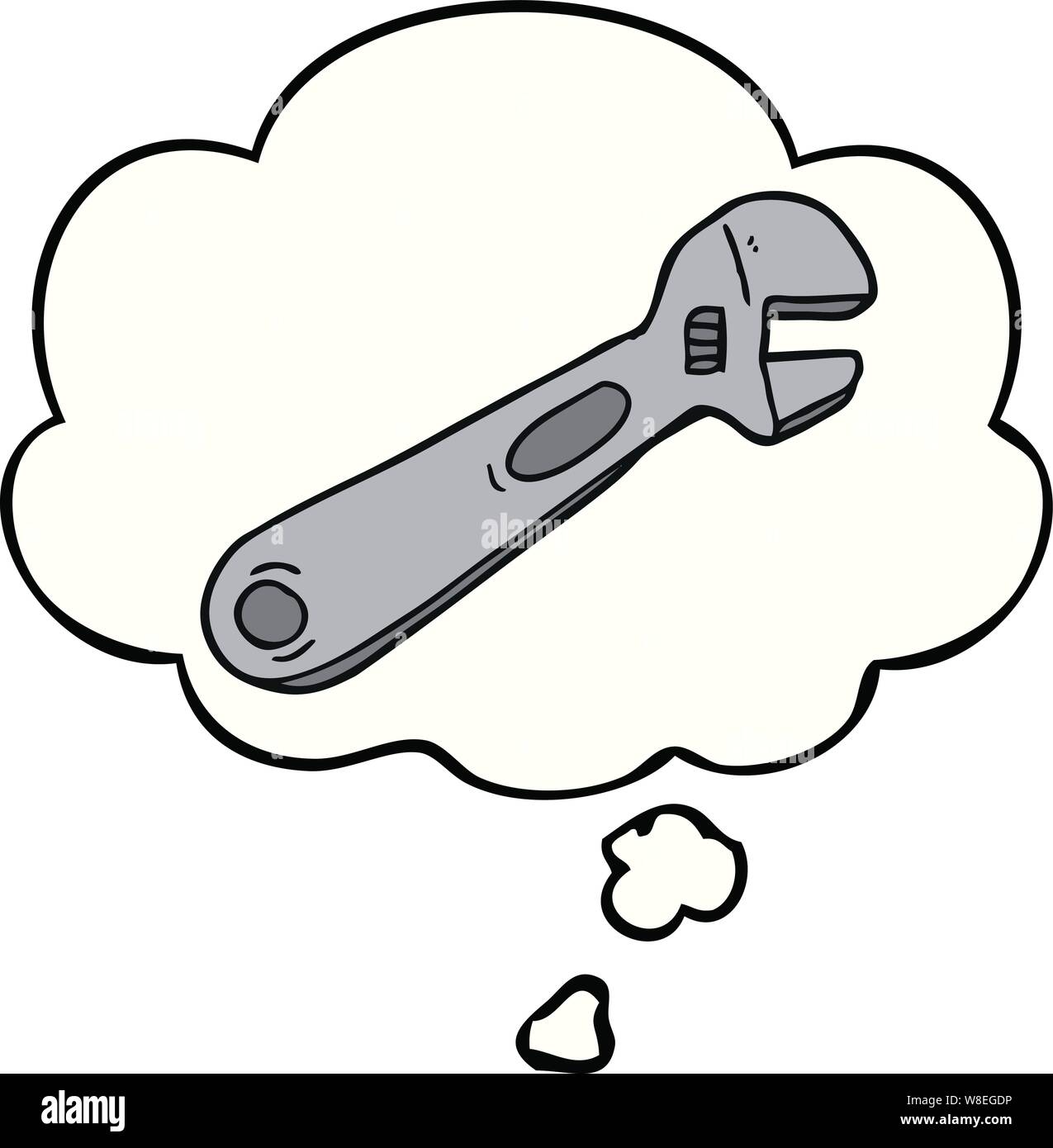 cartoon spanner with thought bubble Stock Vector Image & Art - Alamy