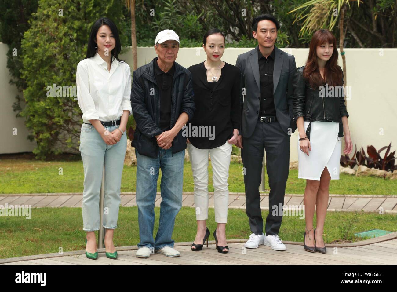 (From left) Chinese actress Zhou Yun, Taiwanese director Hou Hsiao-Hsien, dancer Sheu Fang-Yi ...