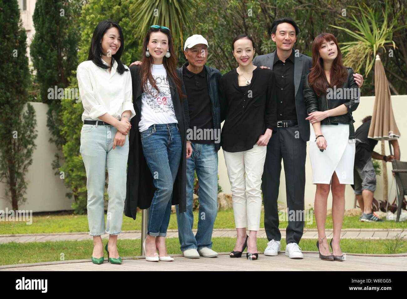 (From left) Chinese actress Zhou Yun, Taiwanese actress Shu Qi ...
