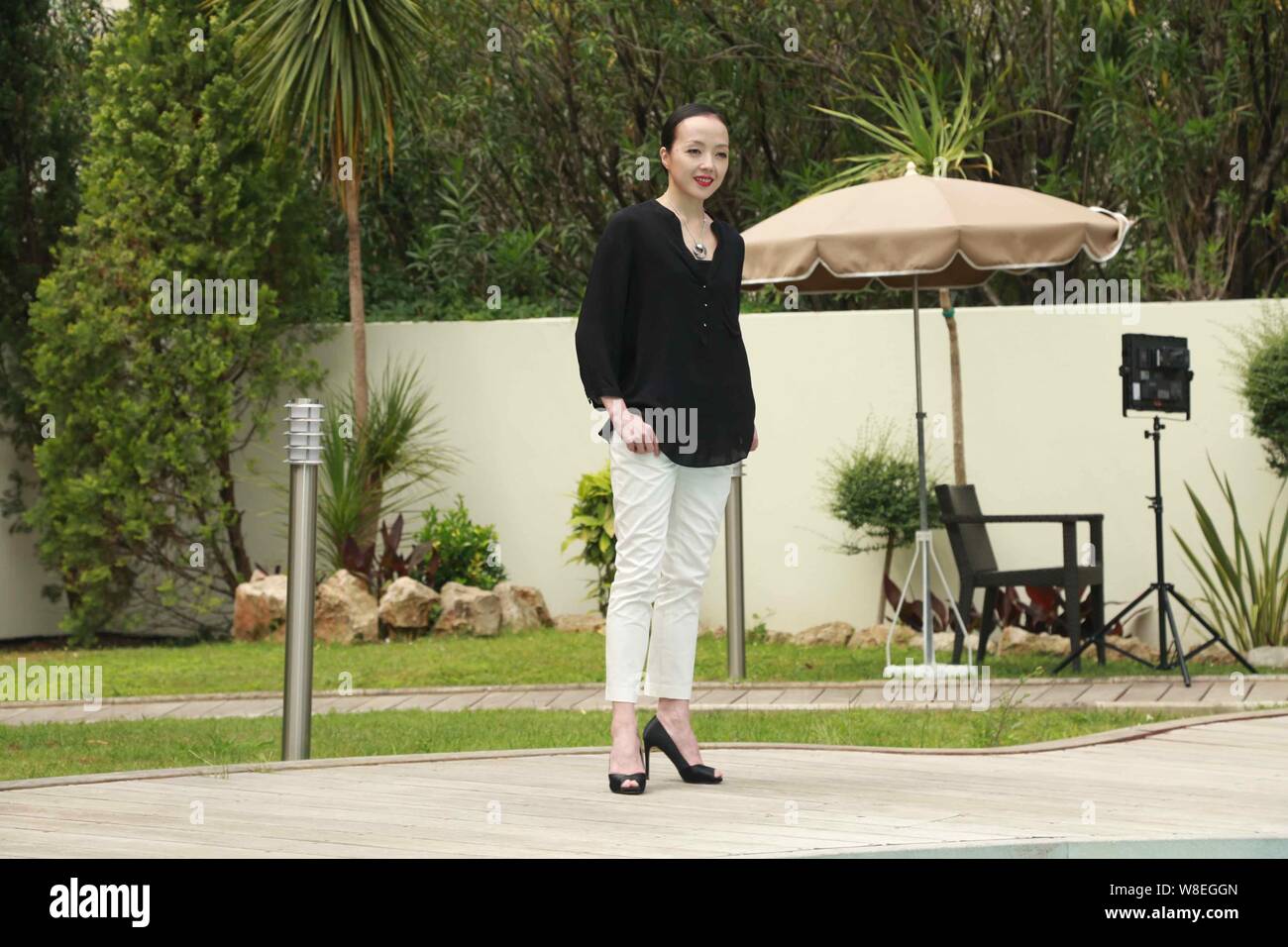 Taiwanese dancer Sheu Fang-Yi poses at a photocall for her movie "The ...