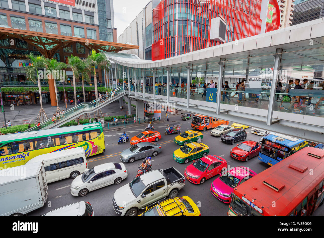 Bangkok - Thailand, 3 Aug 2019 : Area in front Central World. hotels in ...