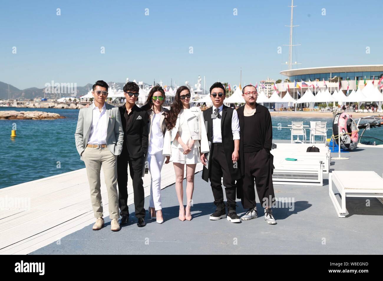 (From left) Chinese actors Xia Yu and Chen Kun, Taiwanese actress Shu ...