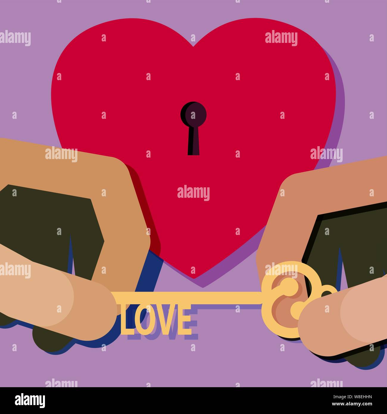 Passing a lock Stock Vector Images - Alamy