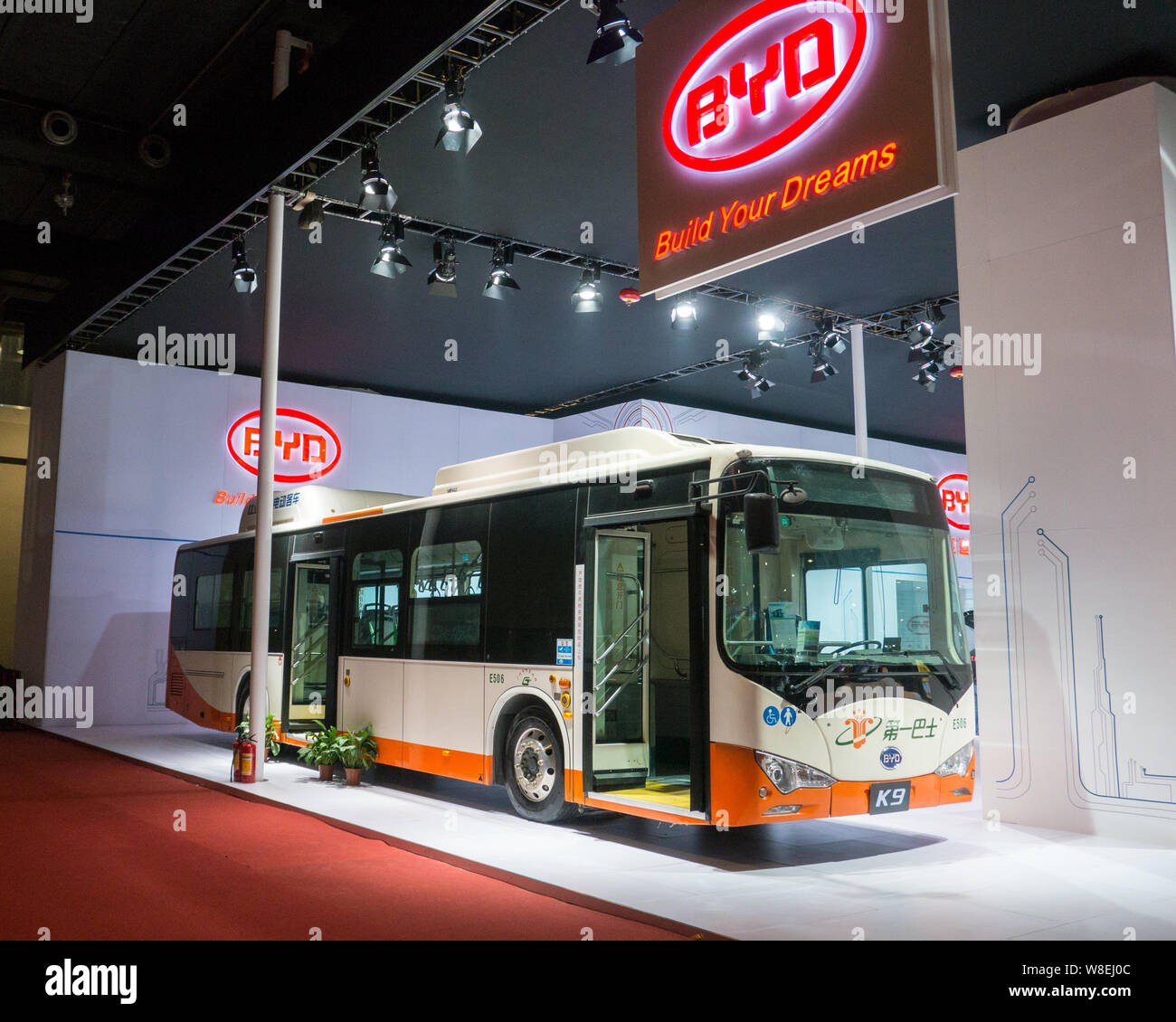 --FILE--A BYD K9 electric bus is displayed during the 12th China ...